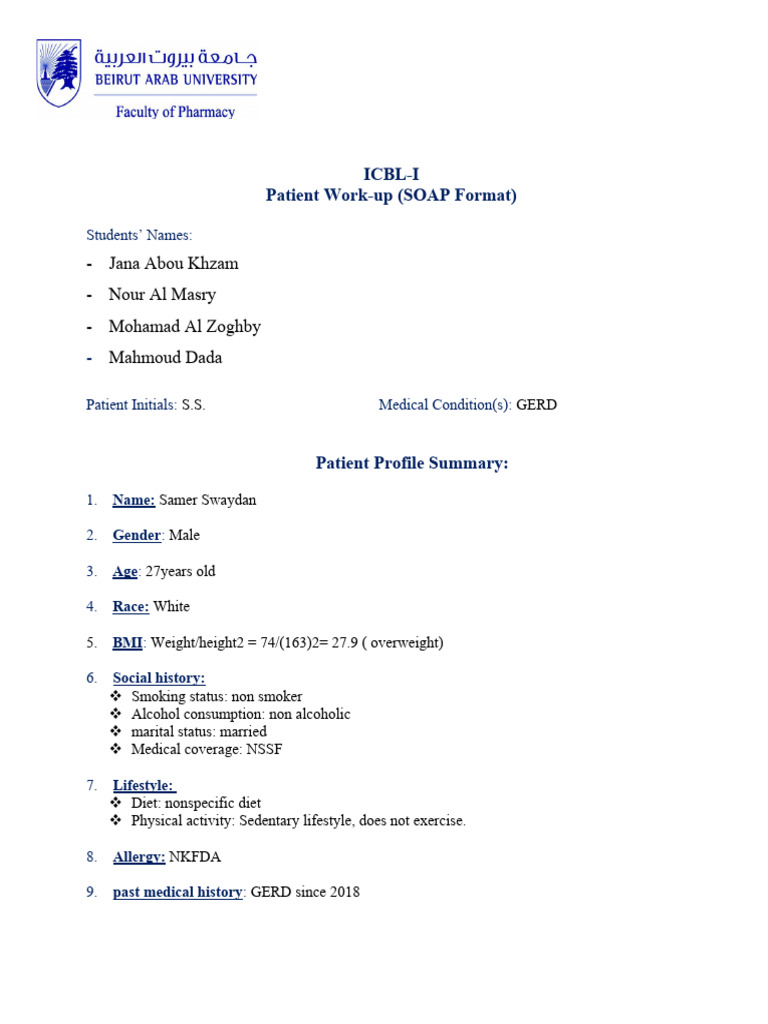 Gerd Case Ppe3 | PDF | Gastroesophageal Reflux Disease | Esophagus