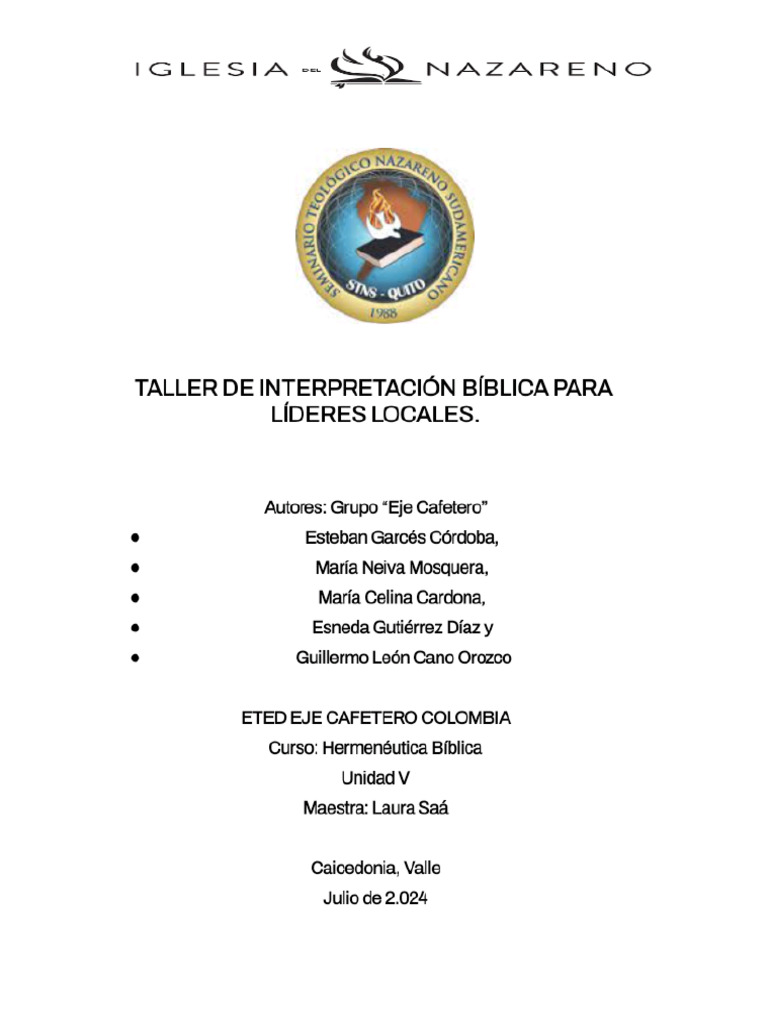 Taller de Hermenéutica | PDF