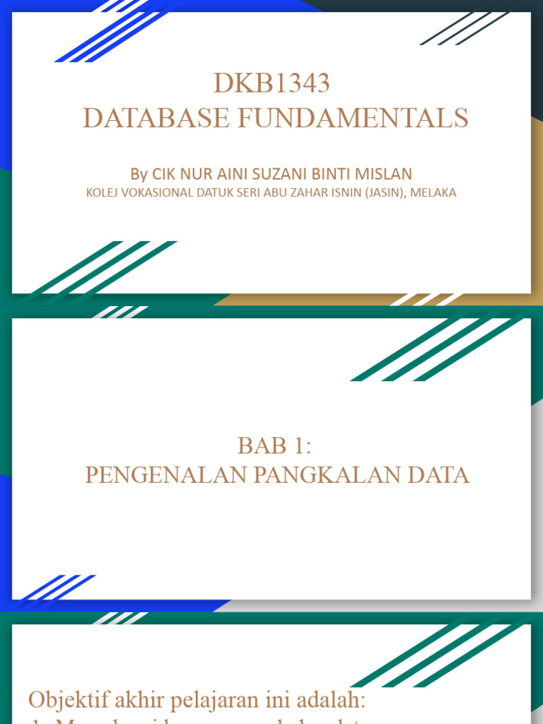Bab 1 - Pengenalan Pangkalan Data | PDF
