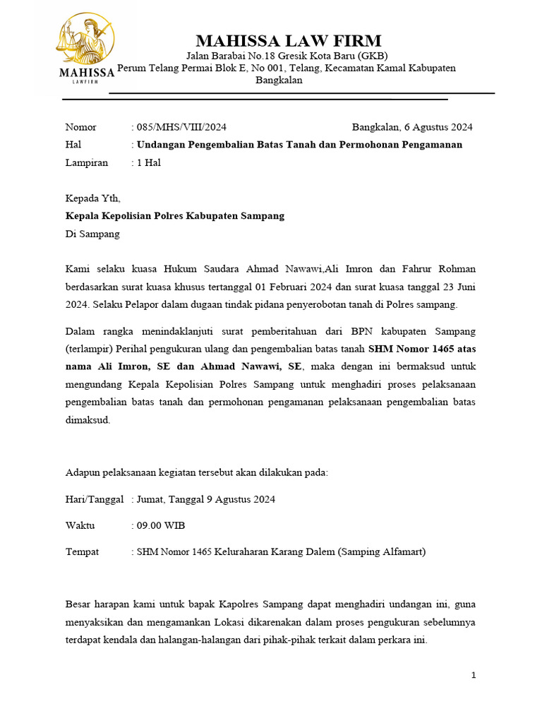Contoh Surat Undangan Untuk Kapolres Pdf