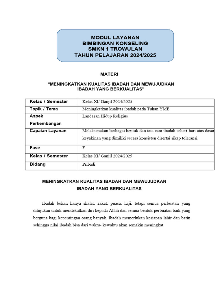 Modul Materi 1 Ok | PDF