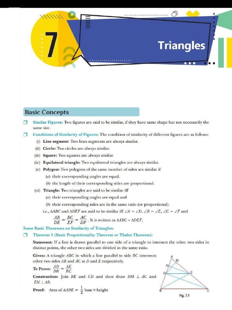 Triangle Important Questions For 10board. | PDF