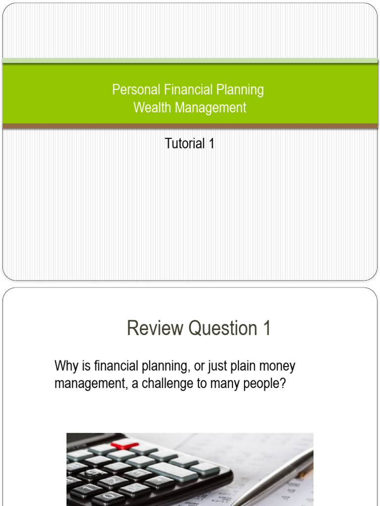 PFP - Tutorial 1 | PDF | Financial Adviser | Financial Plan