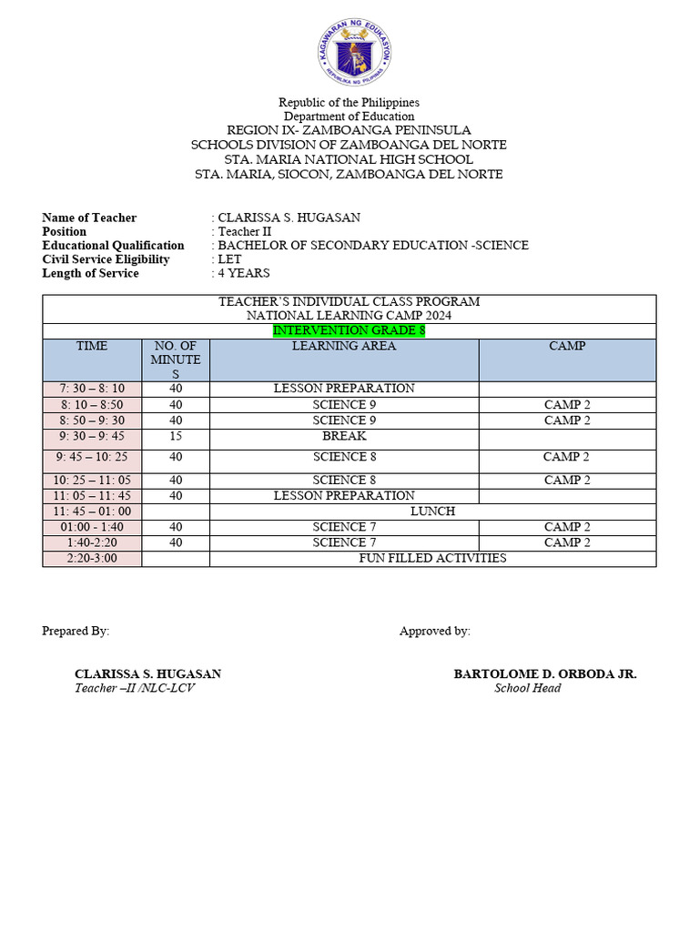 NLC Individual Program | PDF