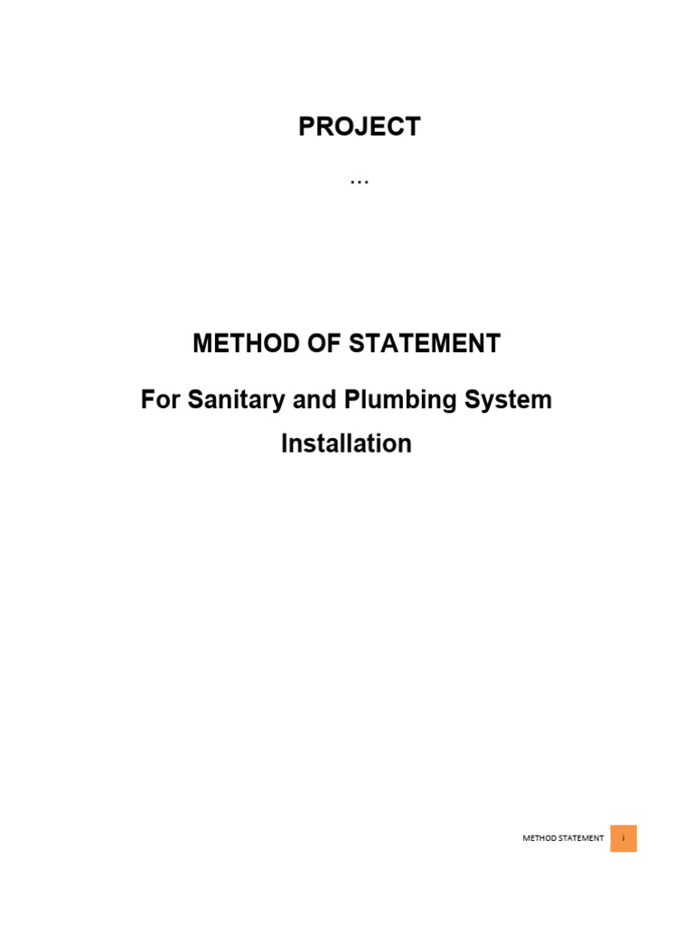 Sanitary Plumbing Installation Method | PDF | Pipe (Fluid Conveyance ...