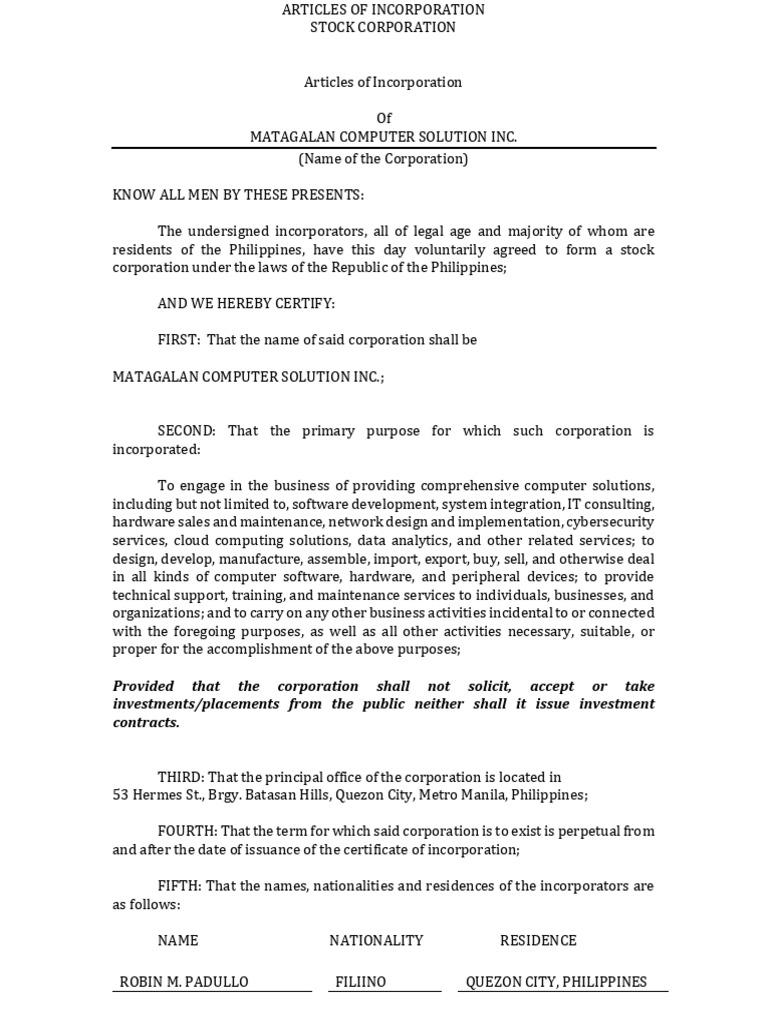 PADULLO MLQU-CorpPractice PracExerciseNo.1 | PDF | Philippines | Notary ...