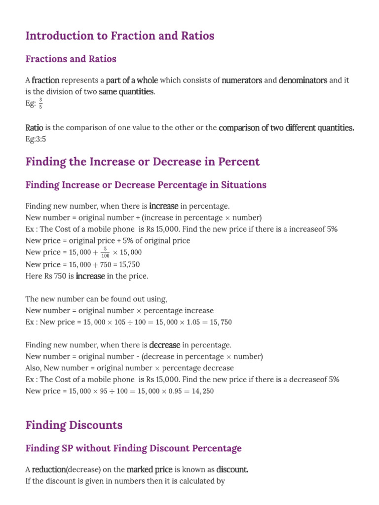 Comparing Quantities | PDF