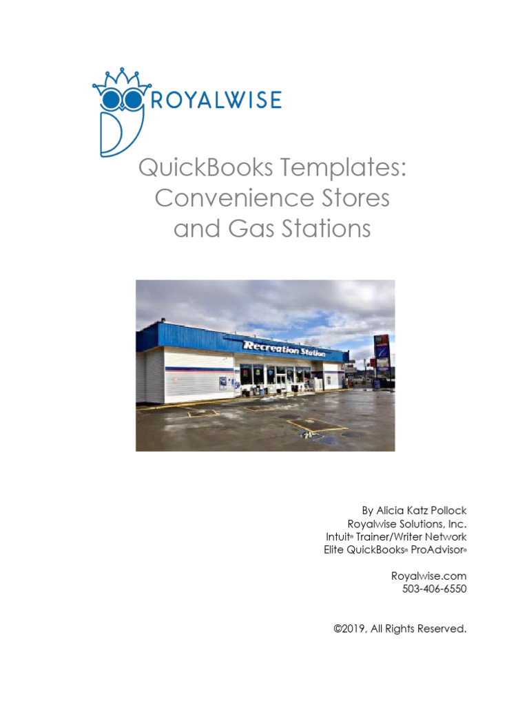QuickBooks Template For Gas Stations and Convenience Stores First ...