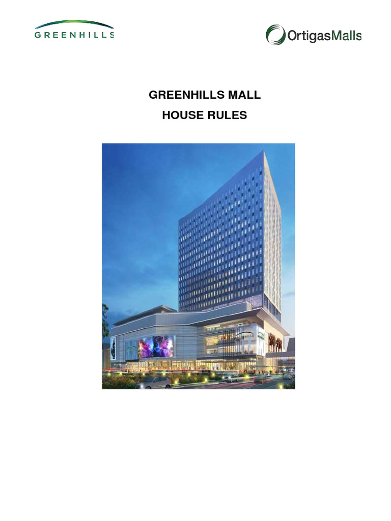 GH Mall's House Rules 1 | PDF | Lease | Elevator