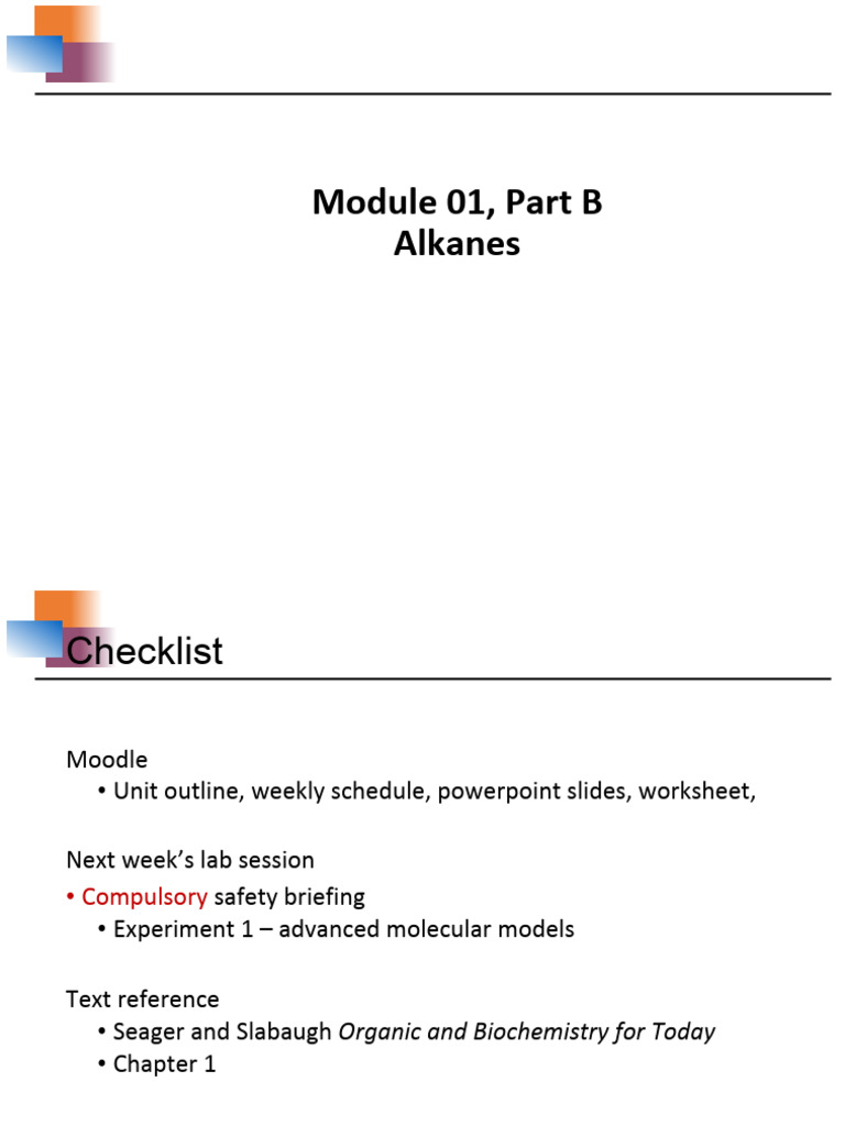 Module - 01b - Alkanes 2019 | PDF | Alkane | Petroleum