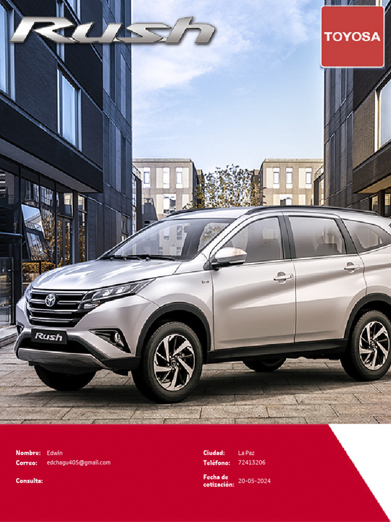 Toyota Rush | PDF | Estilos de carrocería | Coche