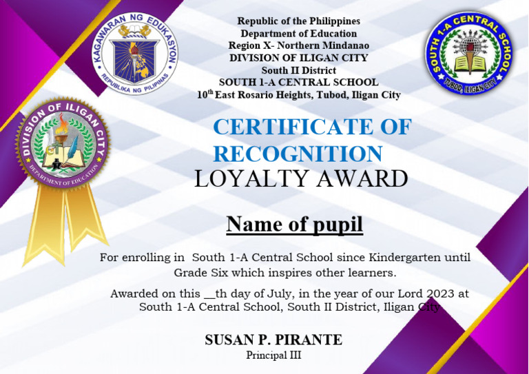 TEMPLATE 3 (Loyalty Award) | PDF
