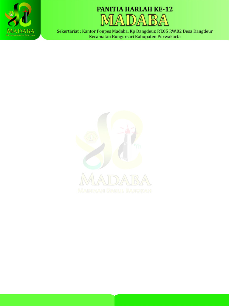 Template Page Harlah | PDF