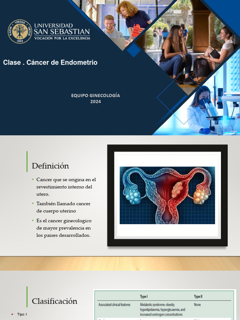 Clase 24 Cancer de Endometrio 2024 | PDF | Cáncer | Cáncer de mama