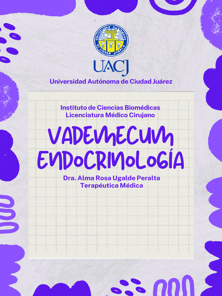 Vademecum Endocrinología Dra. Alma Rosa Ugalde | PDF | Sistema endocrino | Drogas