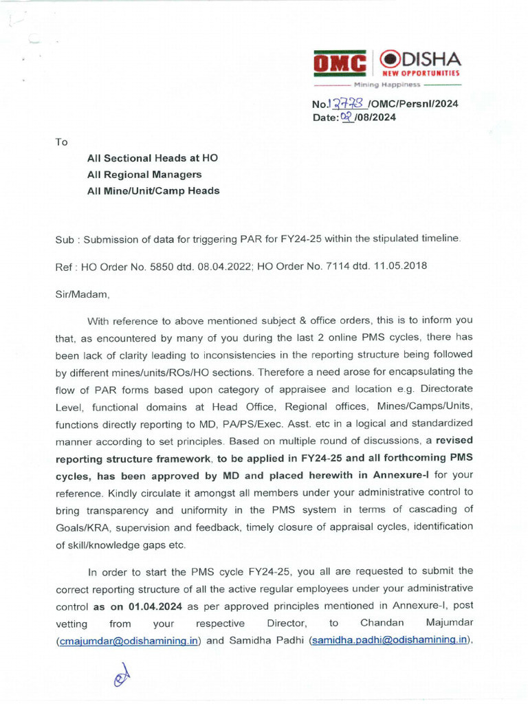 Office Order 12773 PMS FY24-25 | PDF
