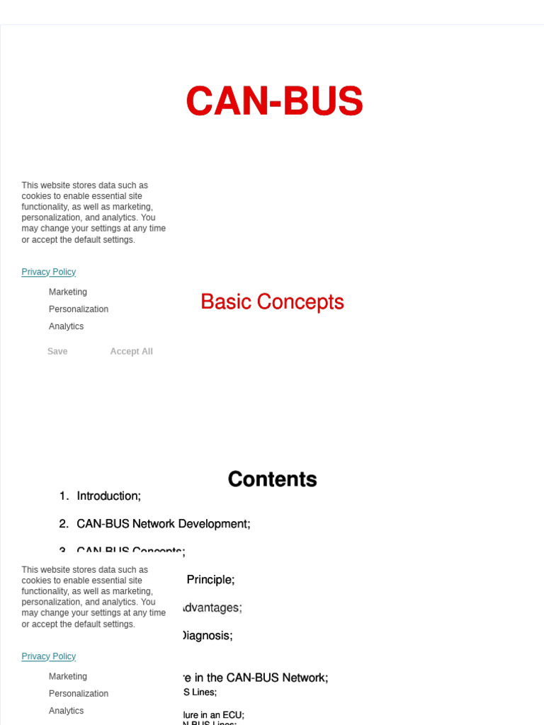 Understanding CAN-BUS Basics and Functions | PDF | Computing | Computer Engineering