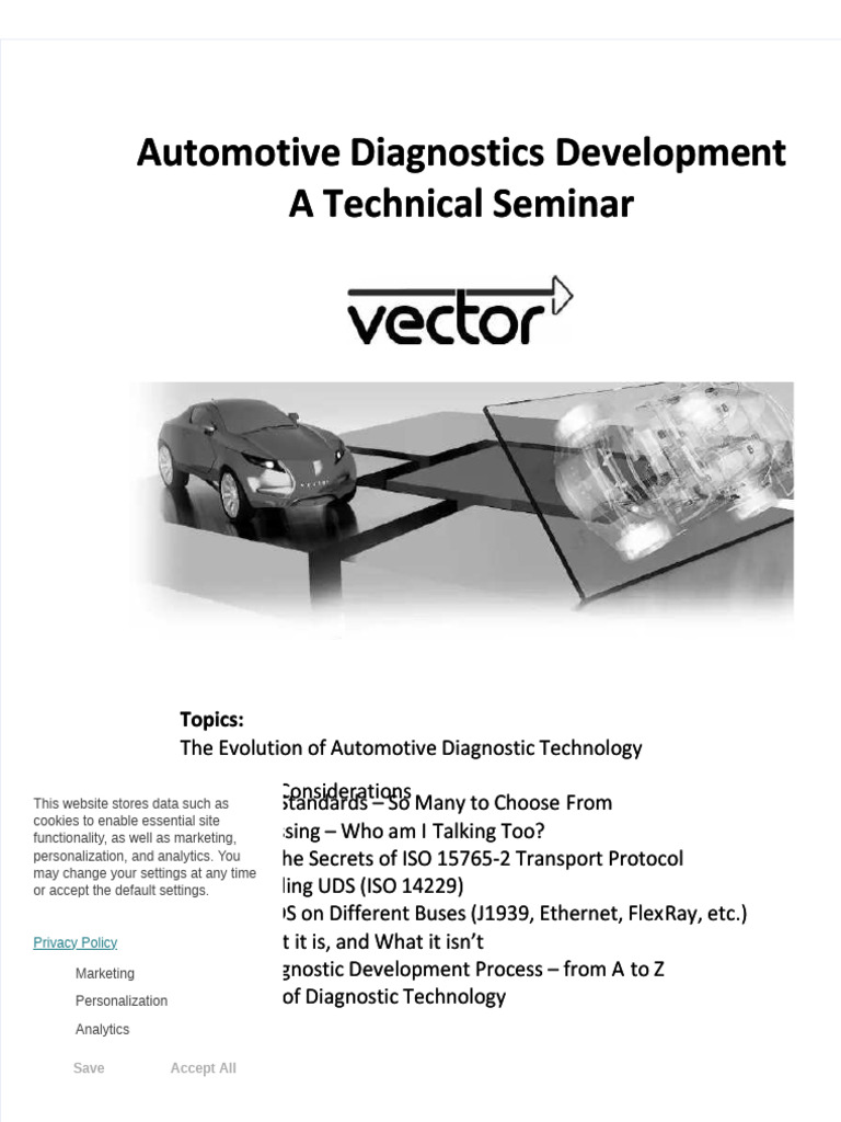 PDF Vector Diagnostics Seminar DD | PDF | Analytics | Http Cookie