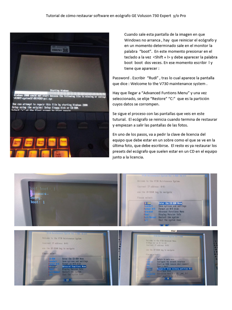 Voluson 730 Expert Restaurar | PDF