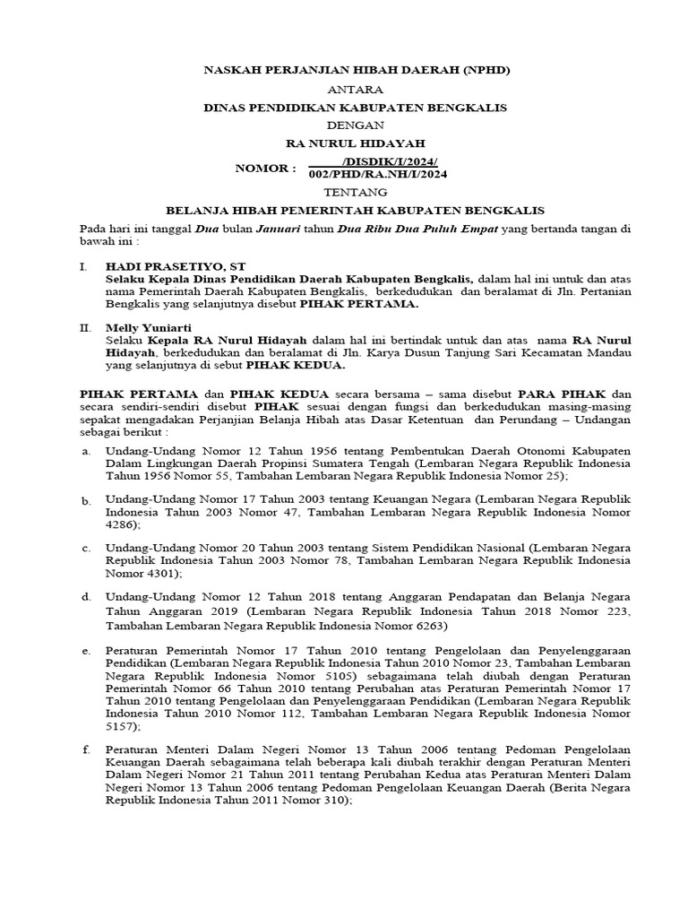 NPHD Tahun 2024 | PDF