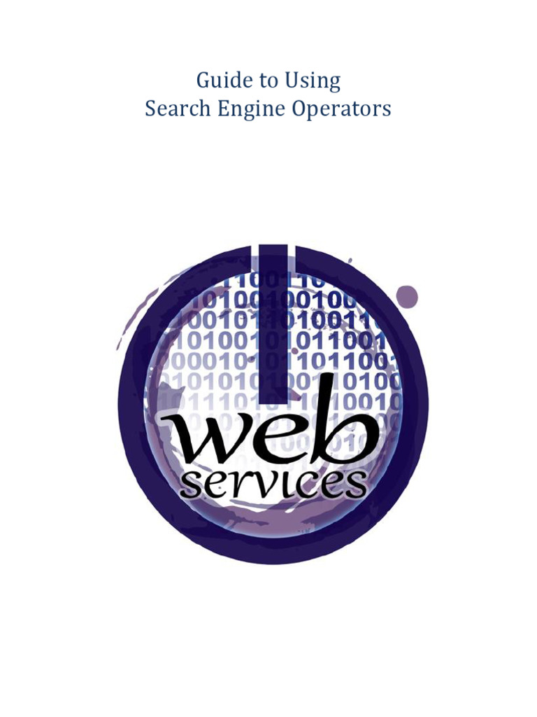 Guide To Using Search Engine Operators NMDOH | PDF | Word