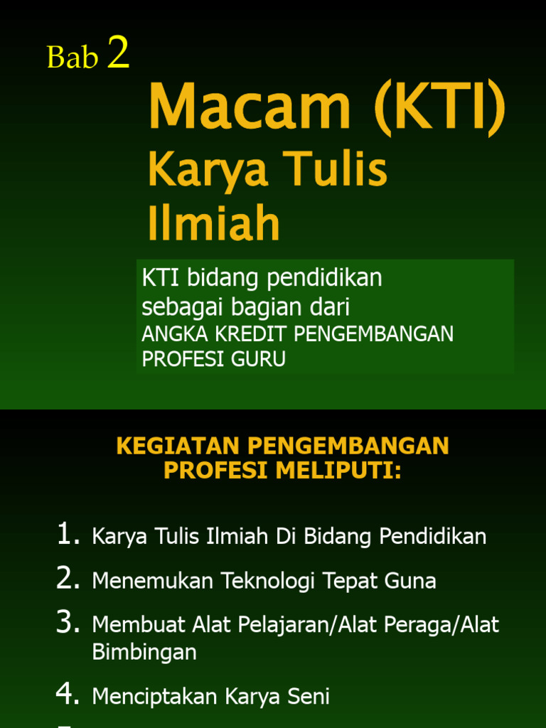 Bab 2 Macam KTI | PDF