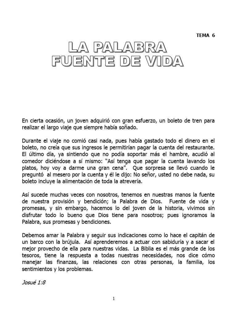 Tema Vi | PDF | Biblia | Dios
