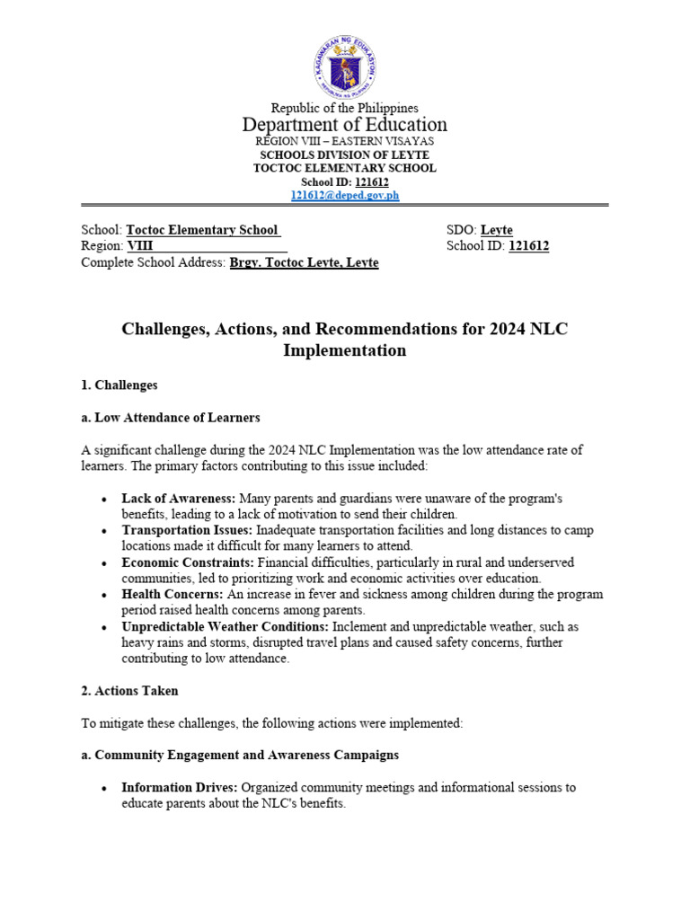 2024 NLC Challenges and Solutions Report | PDF | Safety | Occupational ...