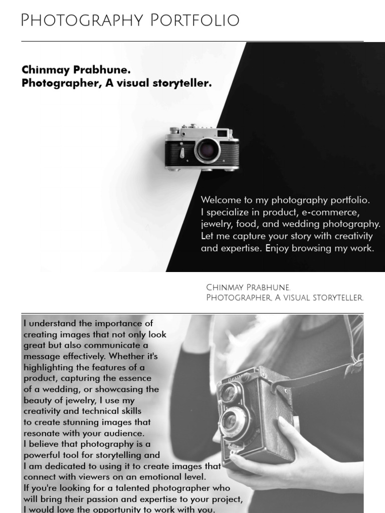 Chinmay Photography Portfolio 2023 | PDF | Brand | Wedding Photography