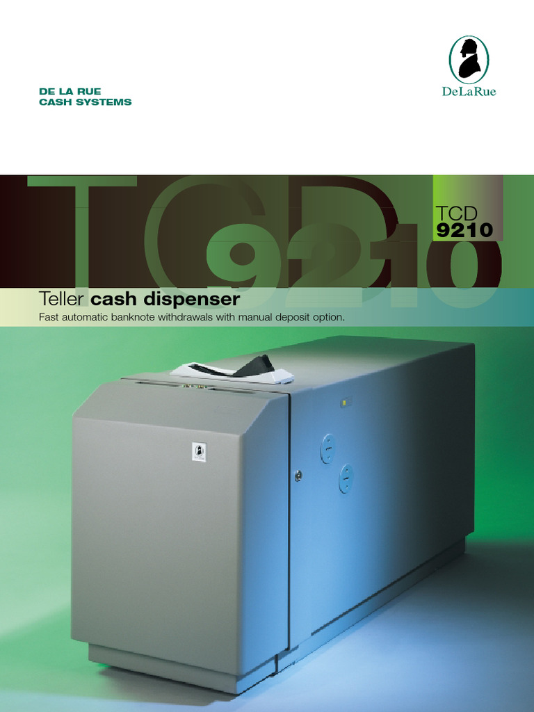 TCD 9210 | PDF | Automated Teller Machine | Cash