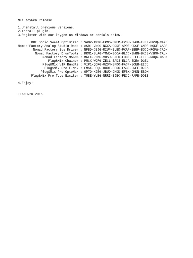 Audio Plugin Keygen Guide | PDF