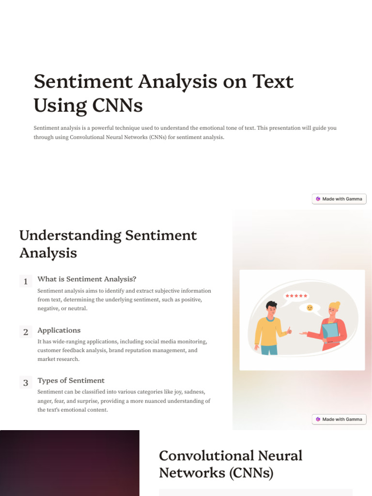 Sentiment Analysis On Text Using CNNs | PDF | Learning | Applied ...