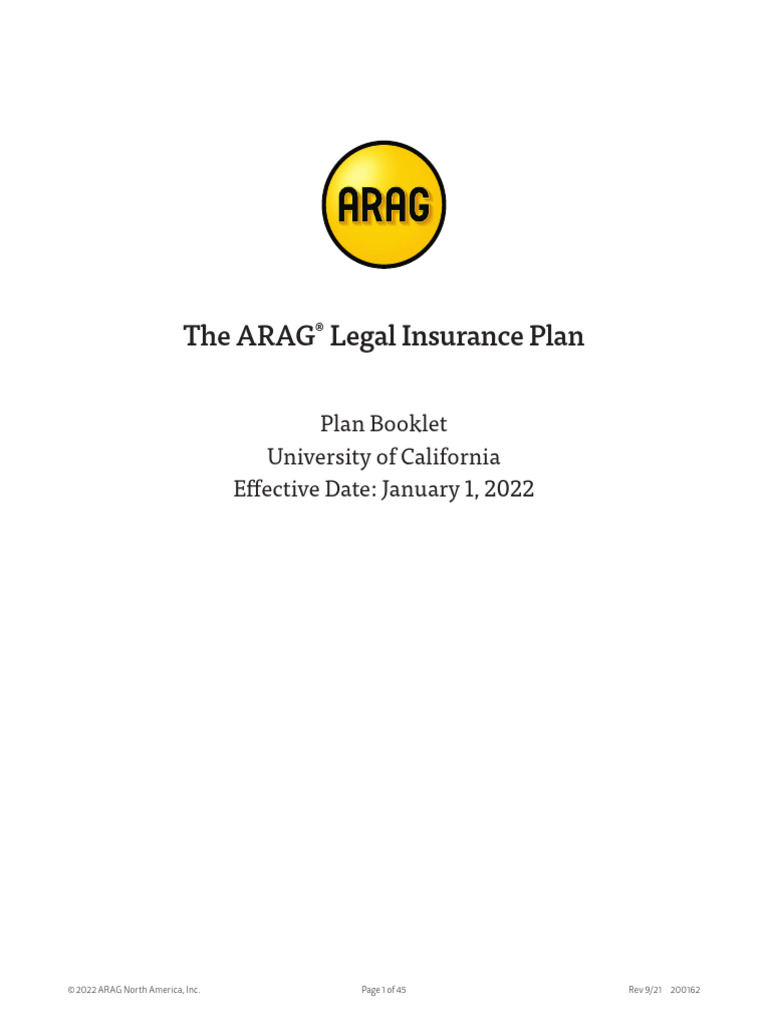 Arag Plan Booklet | PDF | Conservatorship | Private Law