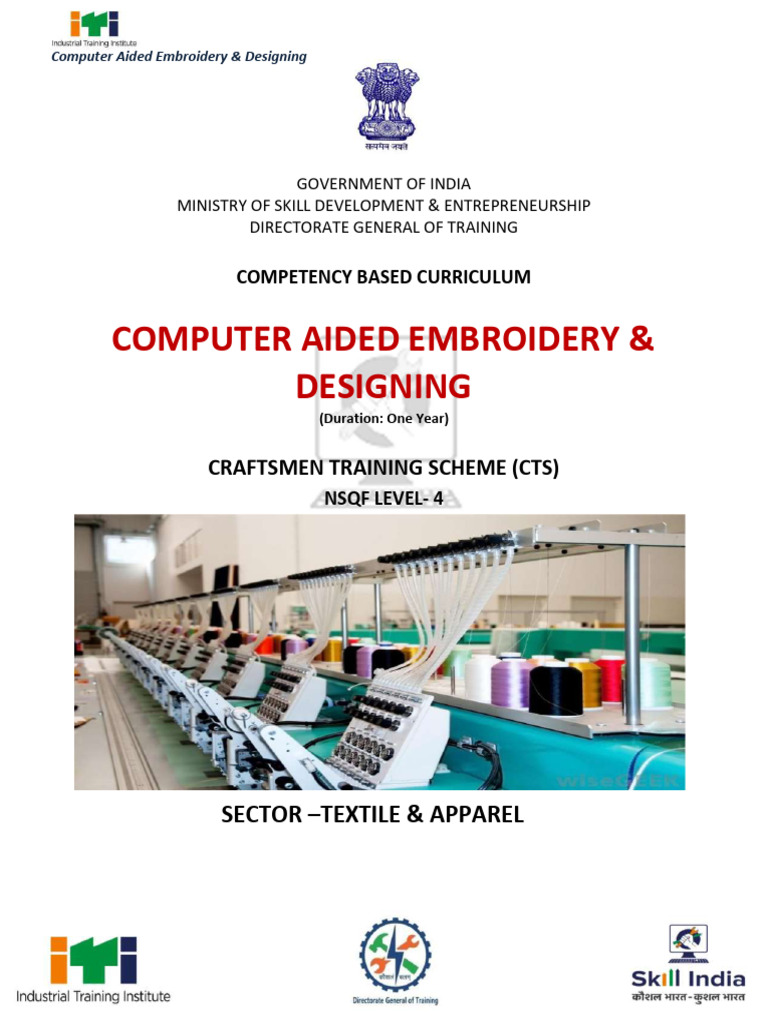 Computer Aided Embroidery Course Syllabus | PDF | Embroidery | Yarn