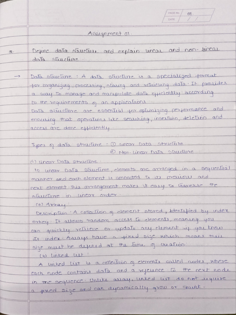 Data Structure Assignment 01 | PDF Data Structure Assignment 01 | PDF