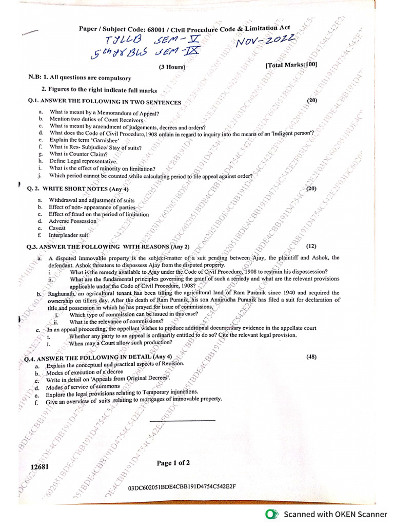 CPC 2022-23 Mumbai University | PDF