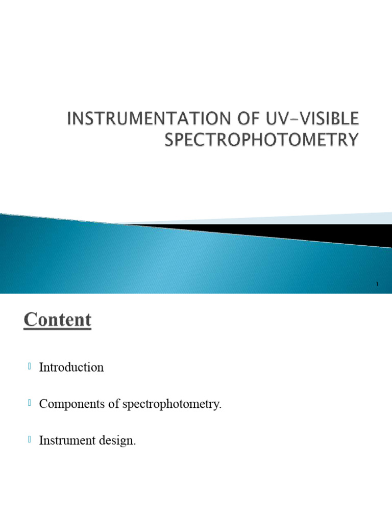 UV-Vis Instrumentation | PDF | Optical Filter | Ultraviolet–Visible ...