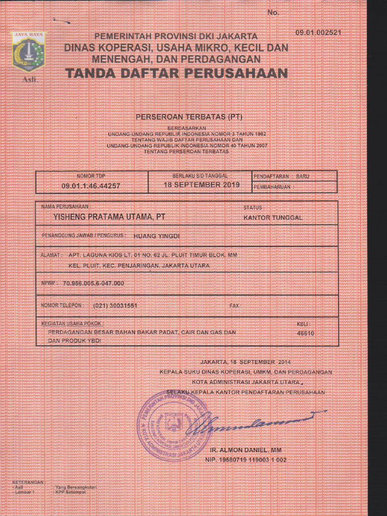 Data Perusahaan | PDF