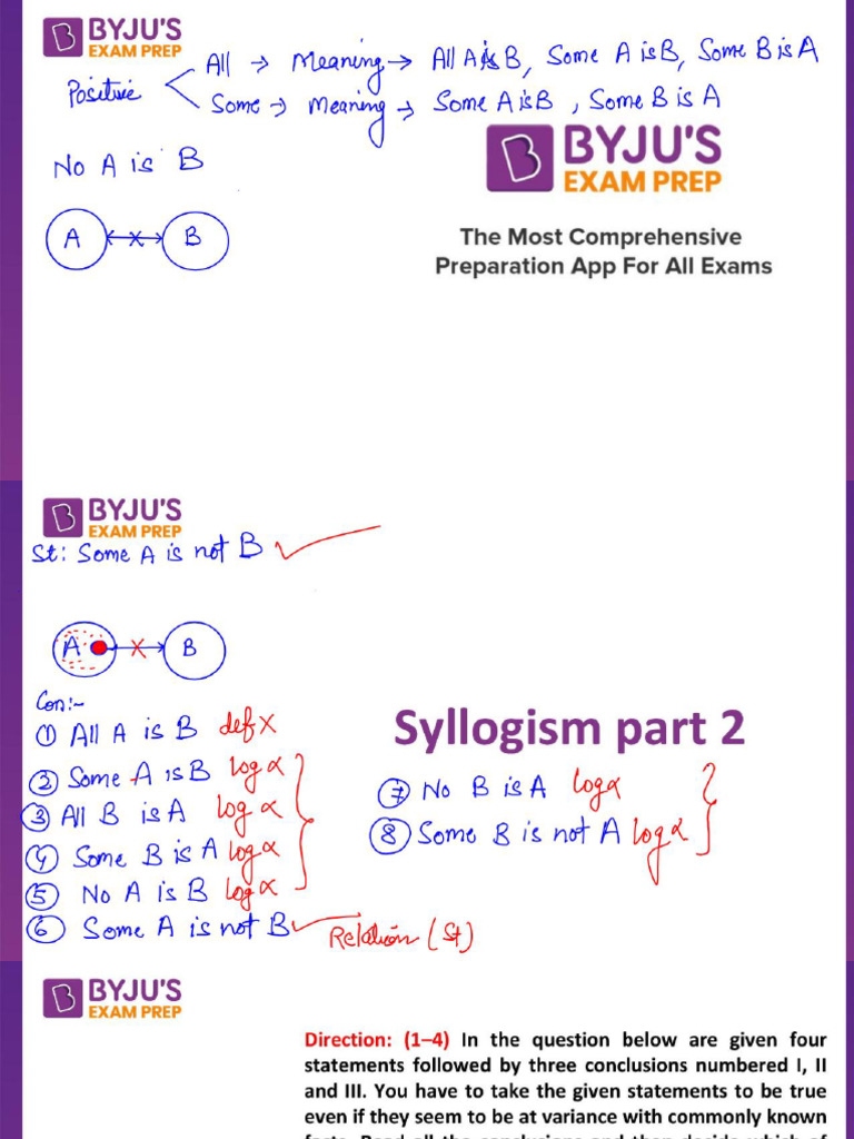 Live Class Syllogism | PDF