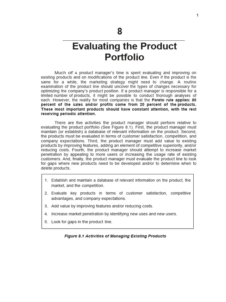 8 Evaluating The Product Portfolio | PDF | Consumer Behaviour | Market ...