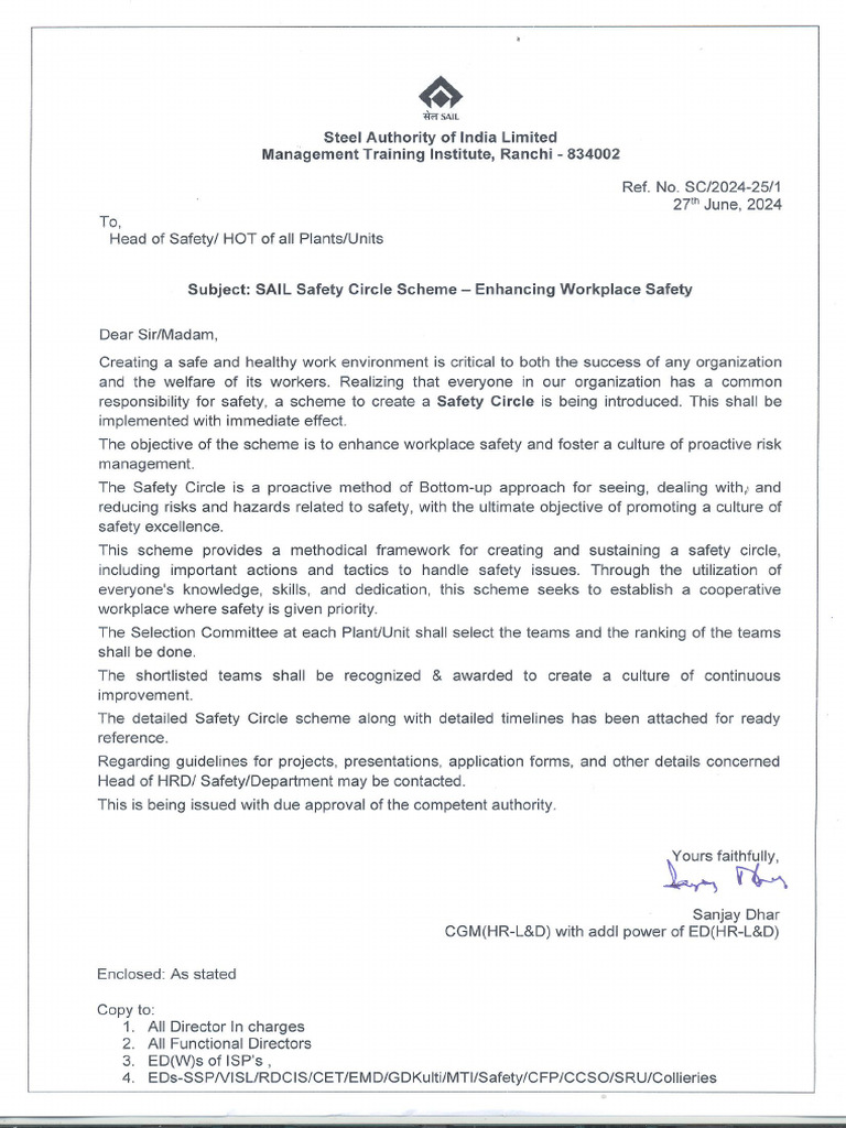 Safety Circle Scheme | PDF