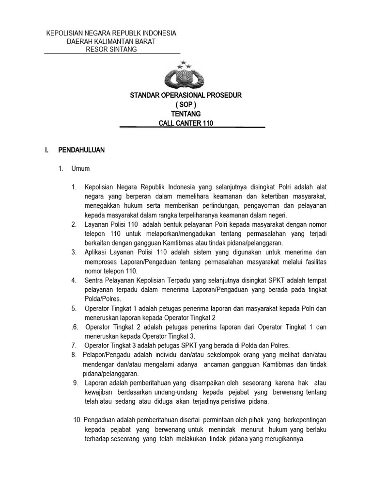 14.sop Call Canter 110 | PDF