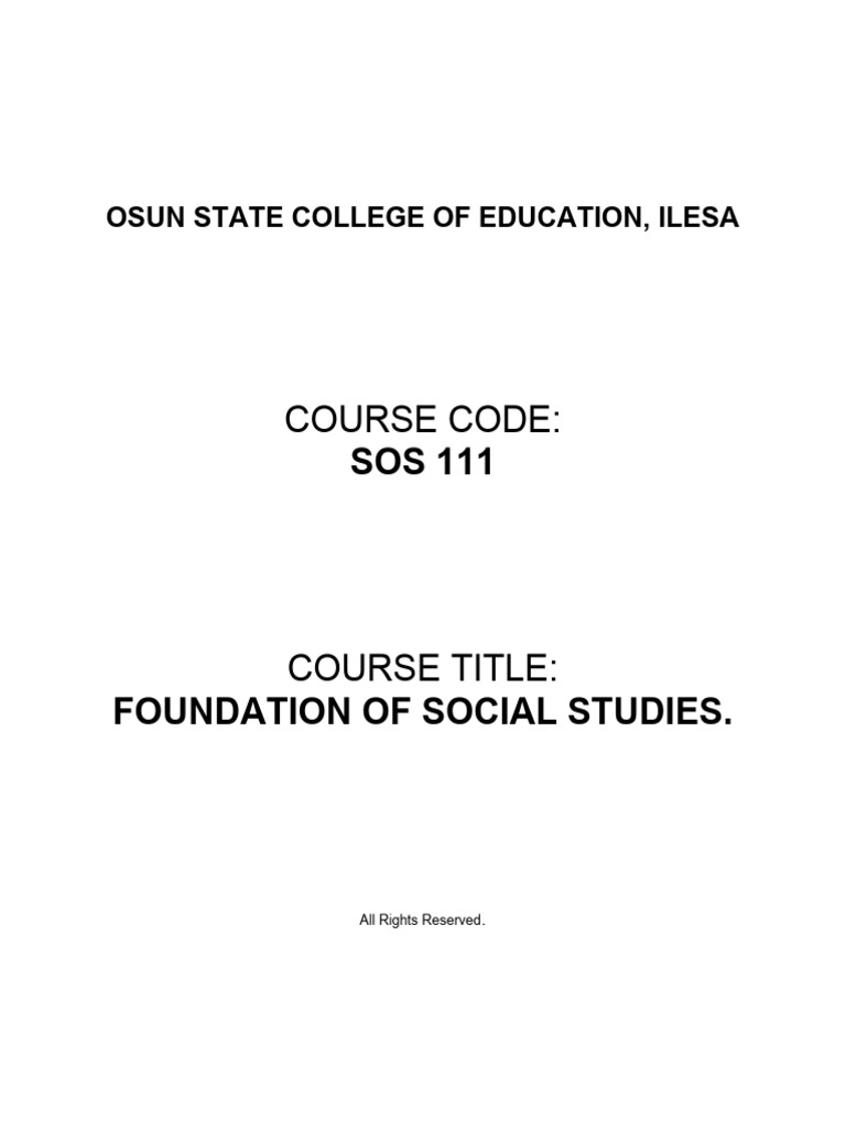 Foundation of Social Studies Handout | PDF | Social Sciences | Science