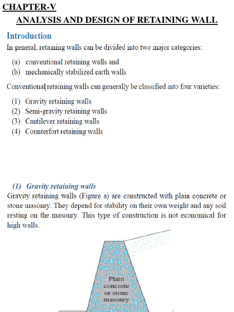Retaining Wall Design and Stability Analysis | PDF | Silt | Soil