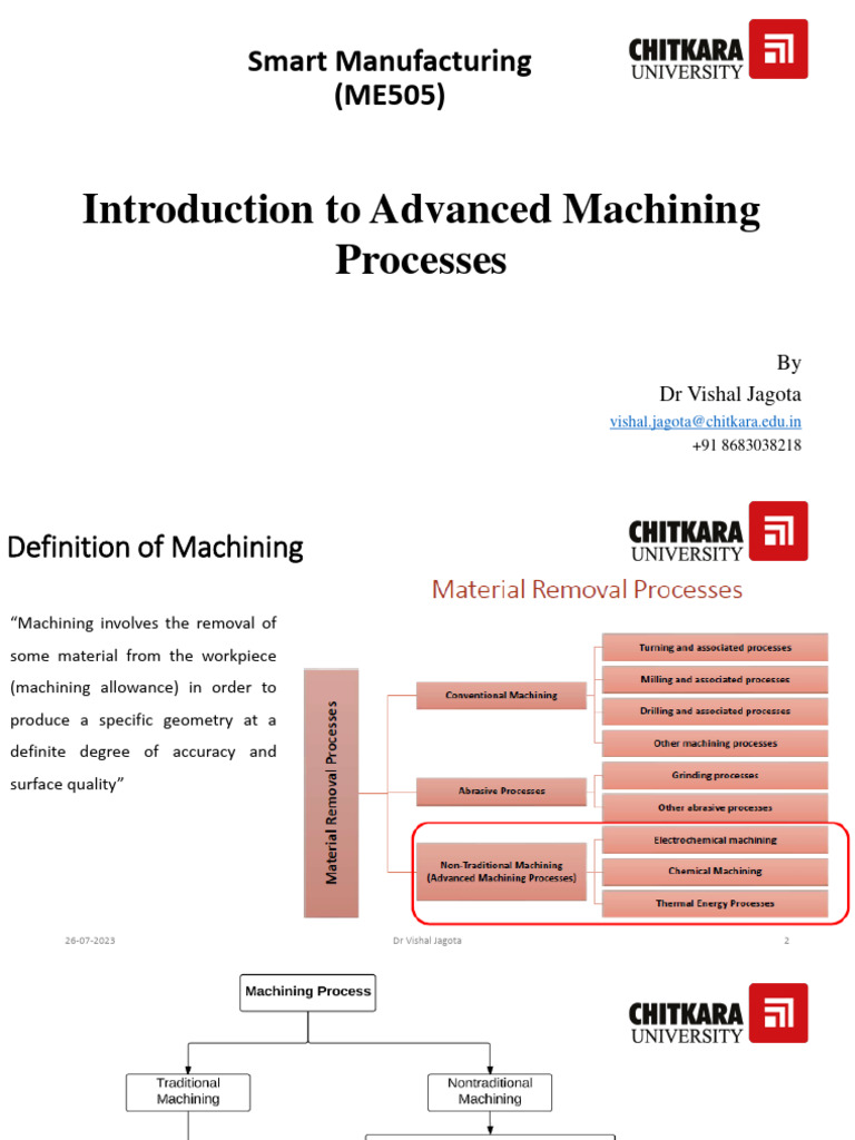 Introduction to Advanced Machining Processes | PDF | Machining ...