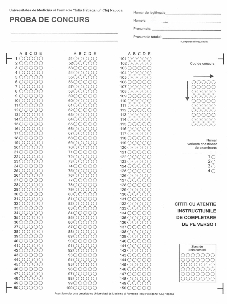 Borderou Umf Cluj | PDF