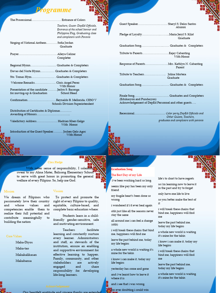 Program For Graduation | PDF