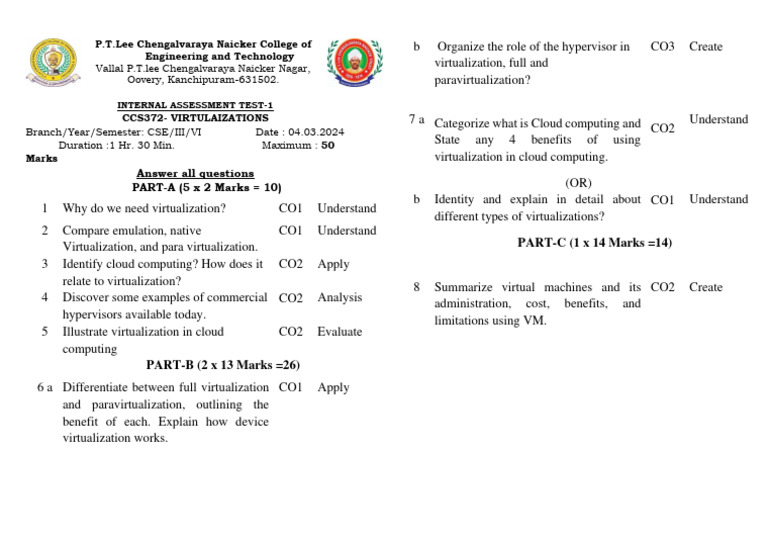 Iat 1 Question VR 1 1 | PDF