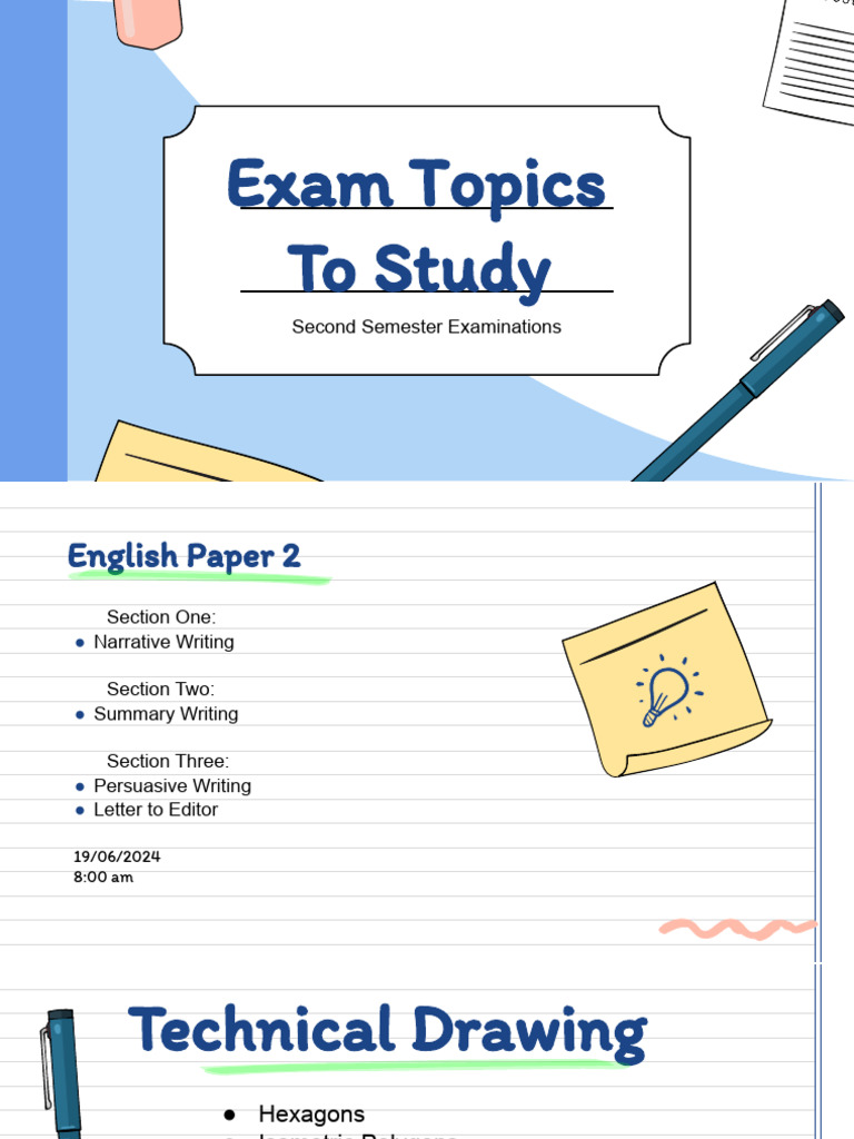 Exam Study Topics Second Semester-1 | PDF | Plate Tectonics | Limestone