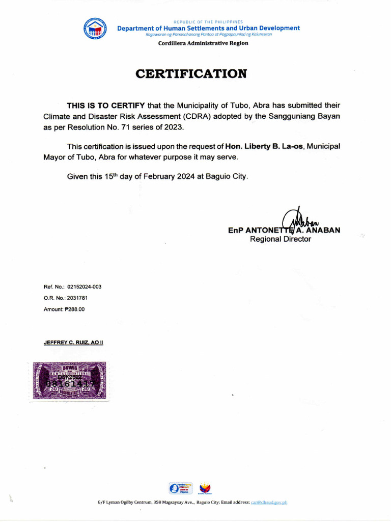 Certification Tubo Abra | PDF